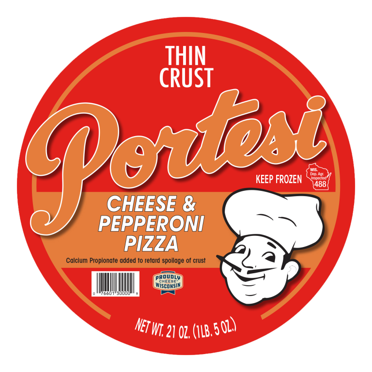 Thin Crust – Cheese & Pepperoni | Portesi Italian Foods